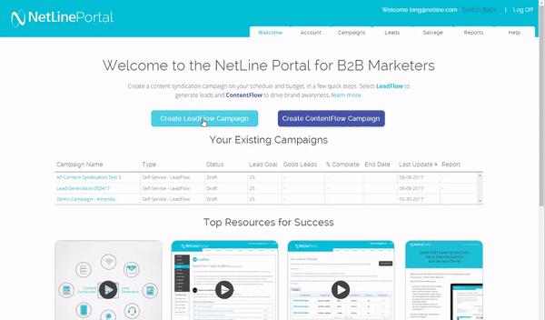 NetLine Newsroom: NetLine First to Launch Self Service Account-Based ...